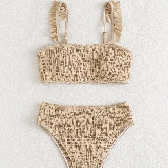 Jennifer's Chic Boutique | Swim | Neutral Minimalist High Waist Khaki ...